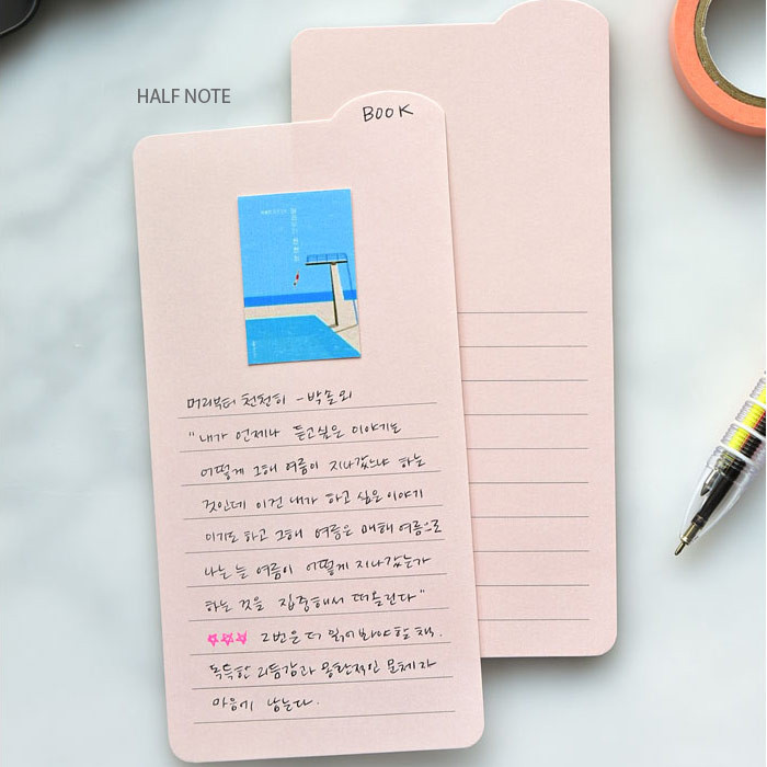 Plepic Lineup Long Index Sticky Notepad 50 Sheets