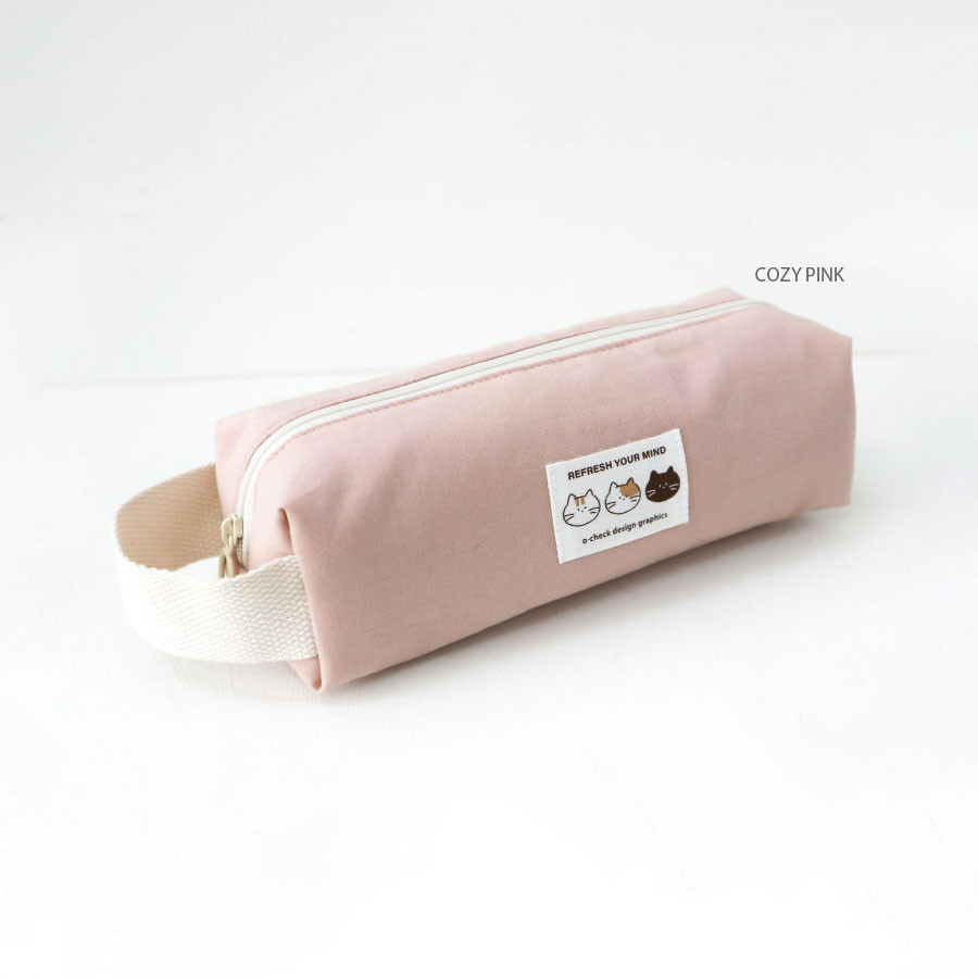 Natural Soft Rectangular Pencil Case Pen Pouch