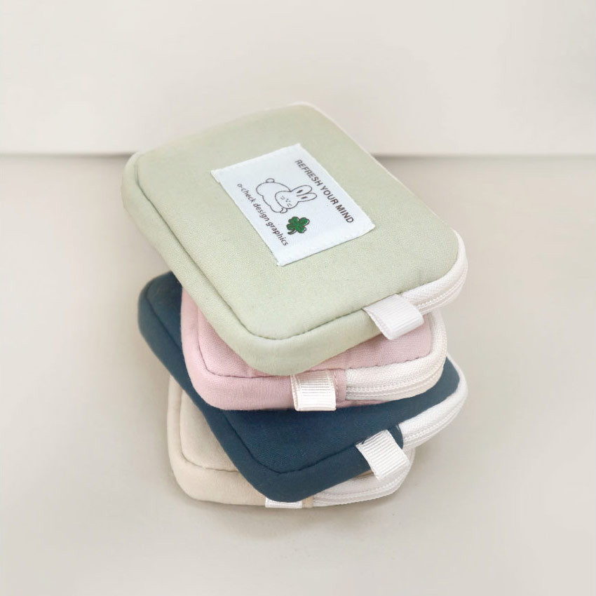 O-Check Natural Soft Small Zipper Pouch