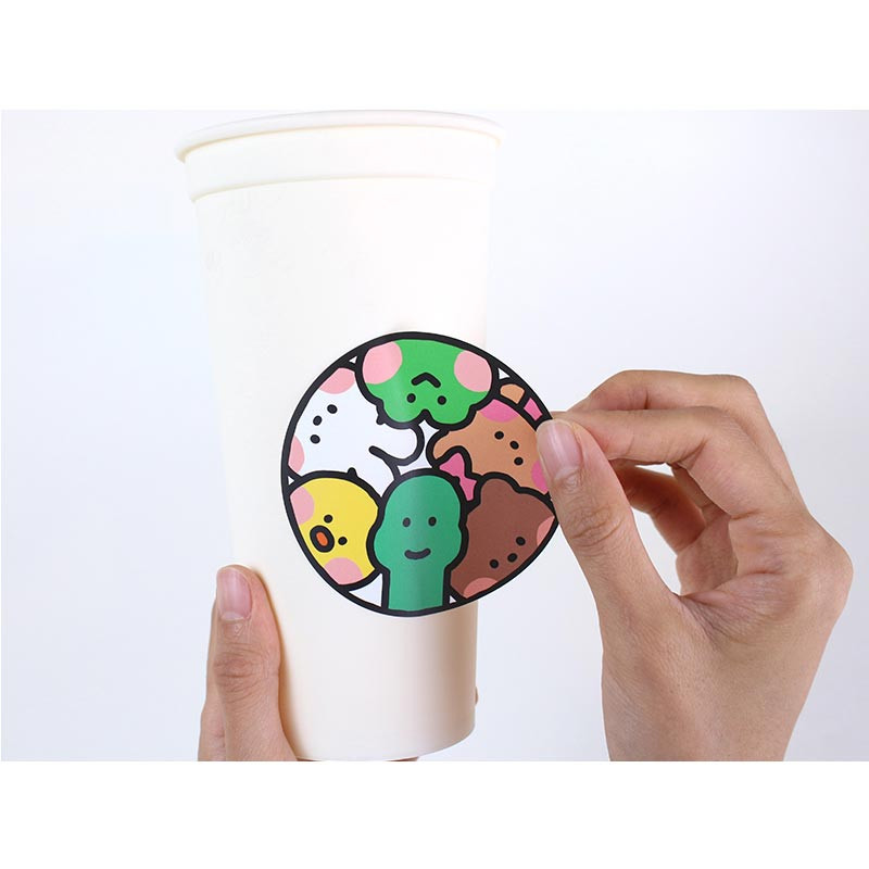 Flying Whales Line Friends Joguman Removable Paper Sticker