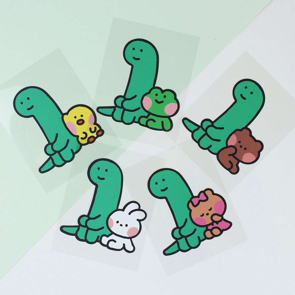 Flying Whales Line Friends Joguman Removable Paper Sticker