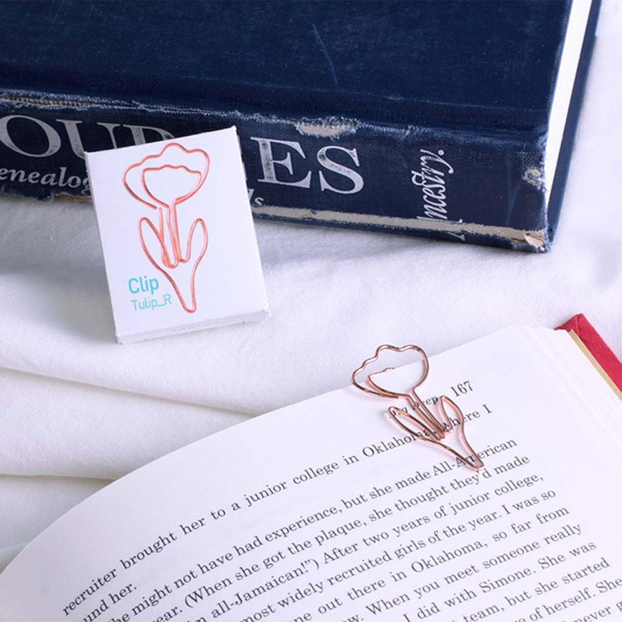 Appree Rose Gold Tulip Metal Clip Pack Korea Stationery