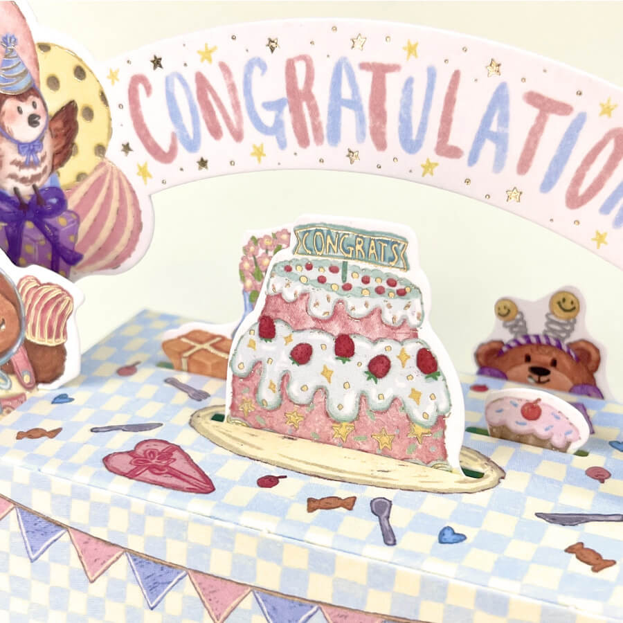Congrats Table Standing Pop Up Card | Unique Greeting Card