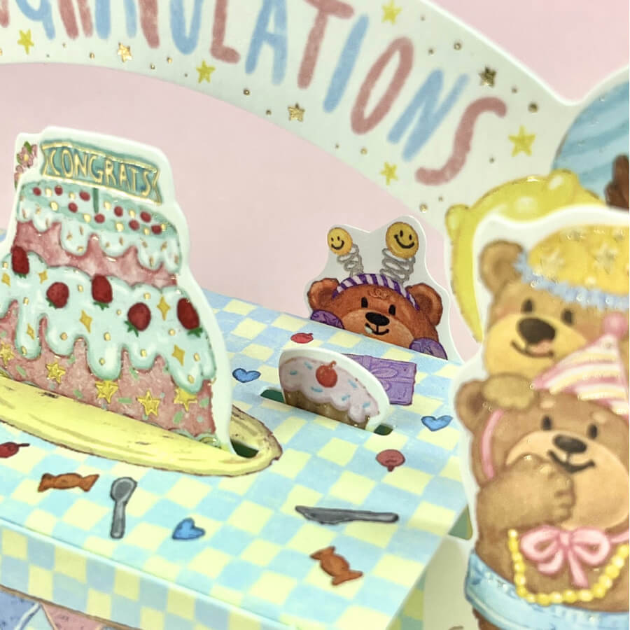 Congrats Table Standing Pop Up Card | Unique Greeting Card