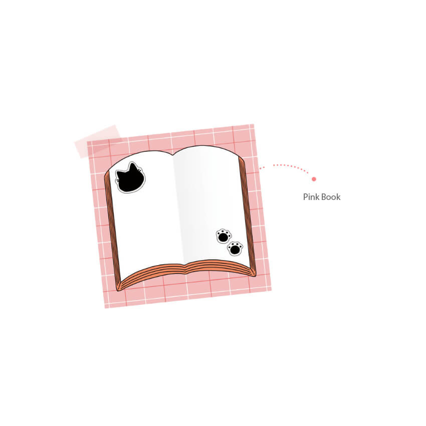 Ardium Meow Meow Books Memo Notepad for Cat Lovers