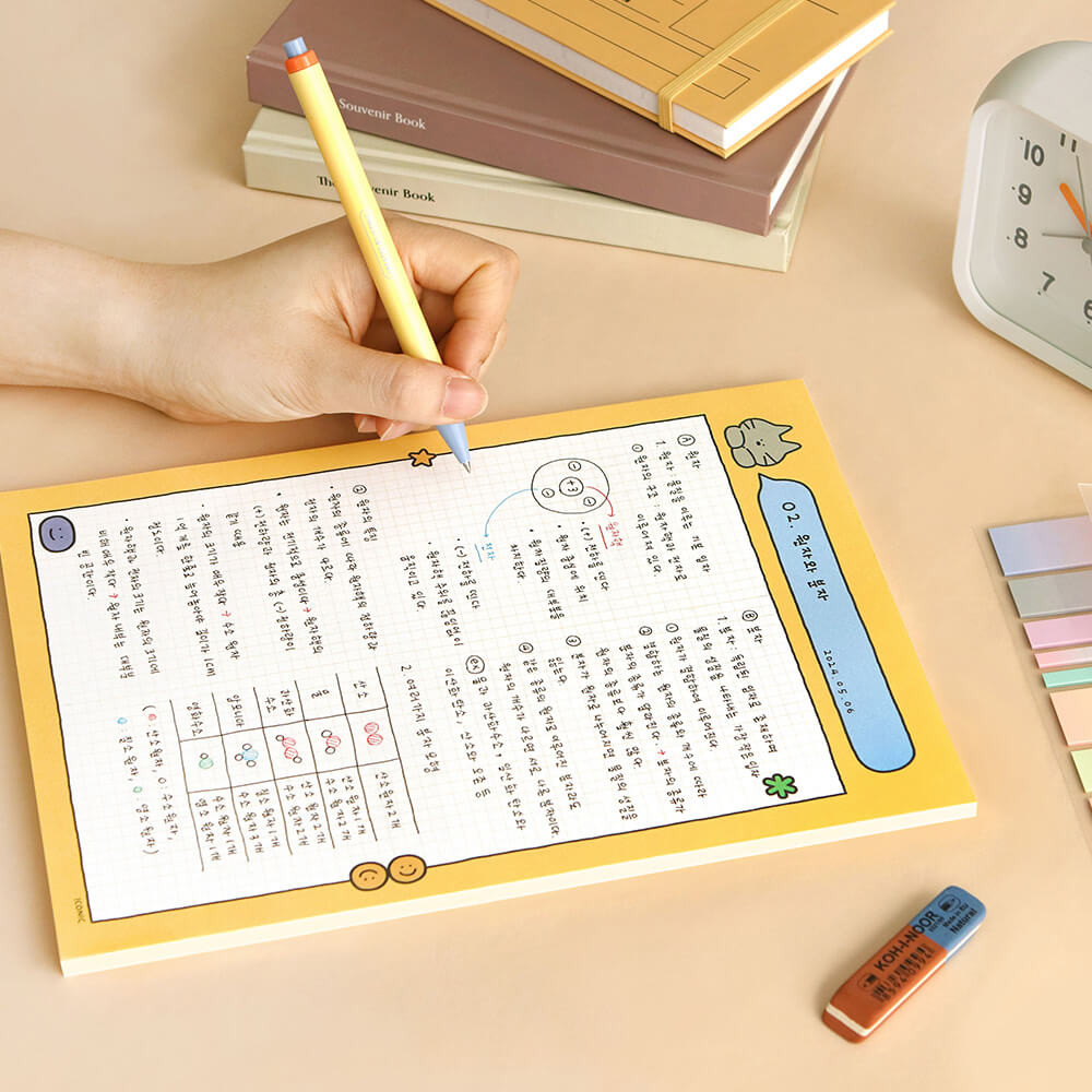 Iconic Doodle B5 Grid Notepad - Creativity on the Go