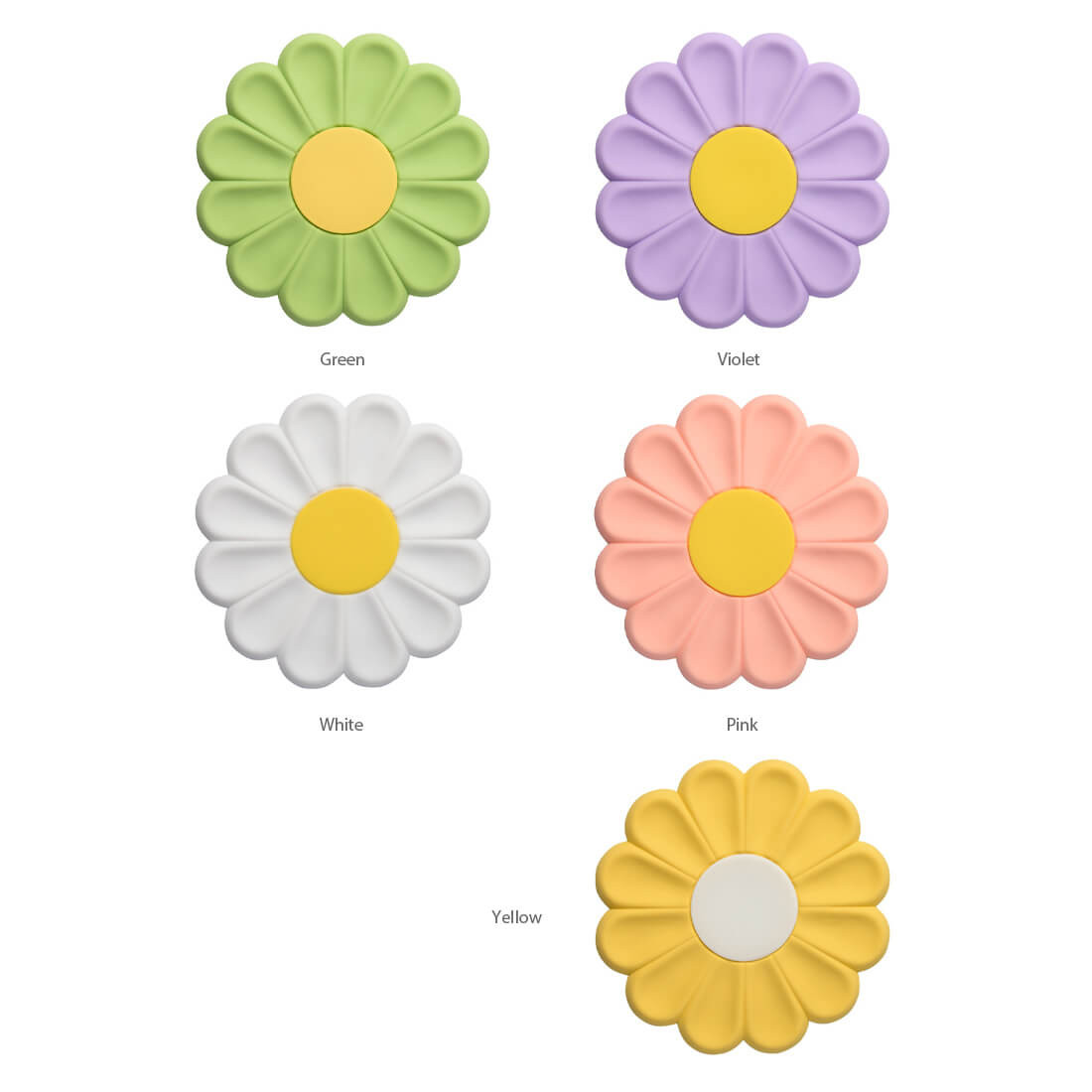 Daisy Flower Silicone Trivet: Heat Resistant, Non-Slip