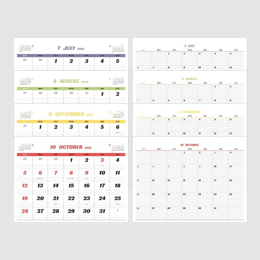 Day By Day 18 months Desk Calendar - Functional Planning