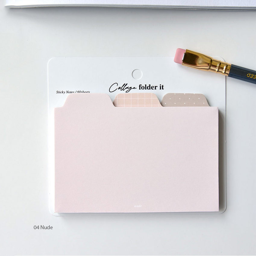 Plepic Collage Wide Folder Index Sticky Notepad Set