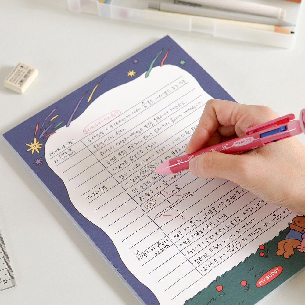 Dailylike My Buddy B5 Notepad Notebook with illustration