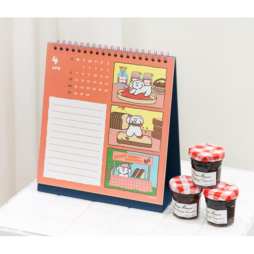 Romane 2025 Brunch Brother Monthly Desk Calendar