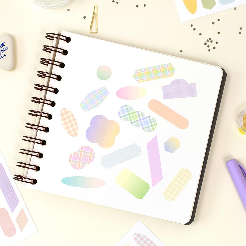 Paperian Color Palette Shapes Transparent Sticker Pack