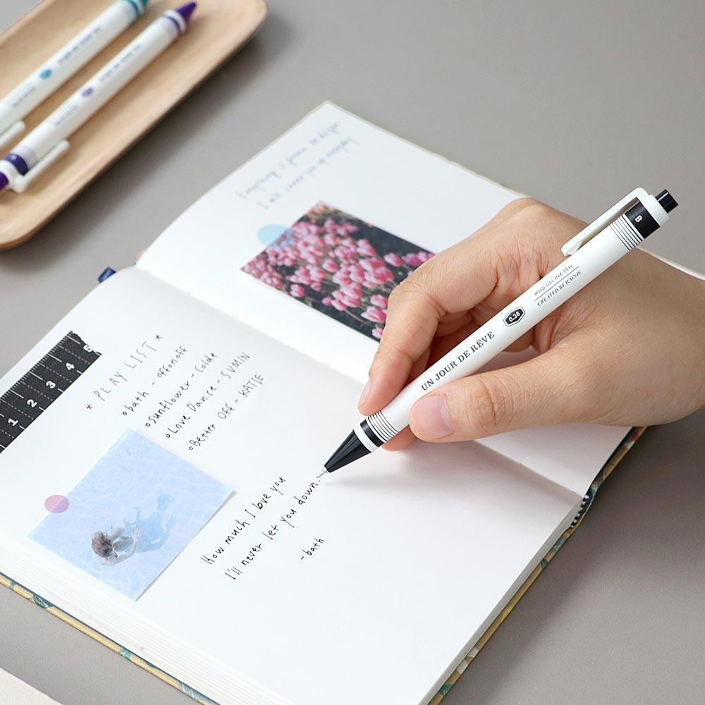 Iconic Mild Quick Drying Retractable Color Gel Pen 0.38mm