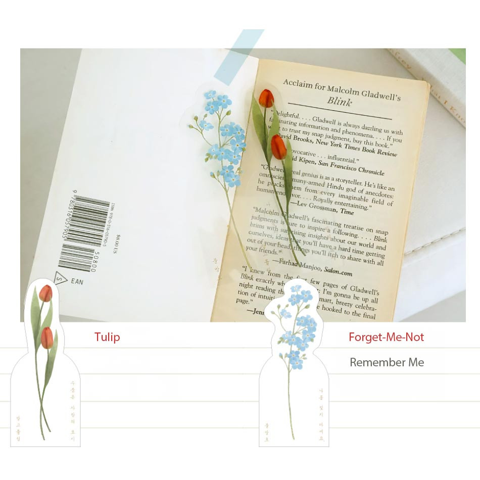 Indocyder Capture The Flowers Clear Bookmark Set