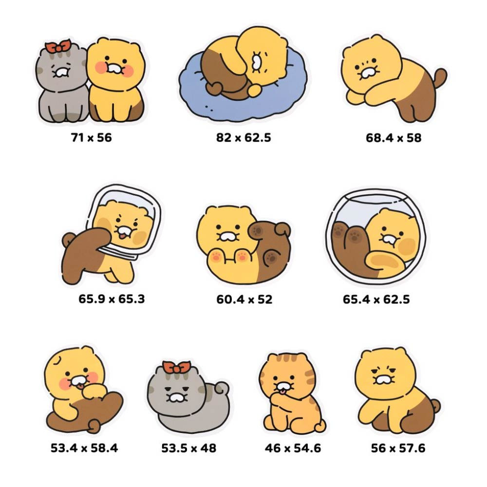 Kakao Friends Big Choonsik Ordinary Removable Sticker Pack