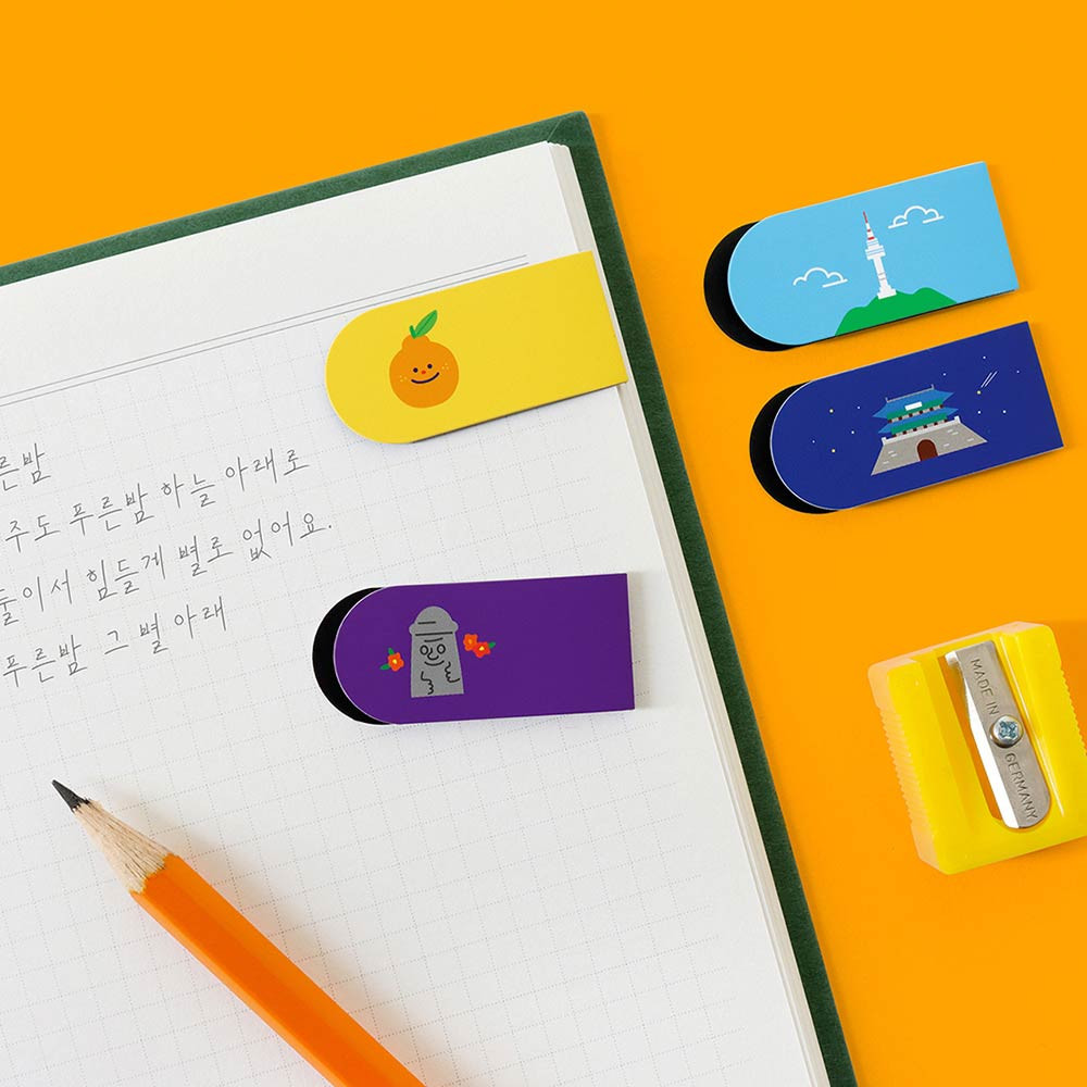 Bookfriends City Vivid Index Magnetic Bookmark Set