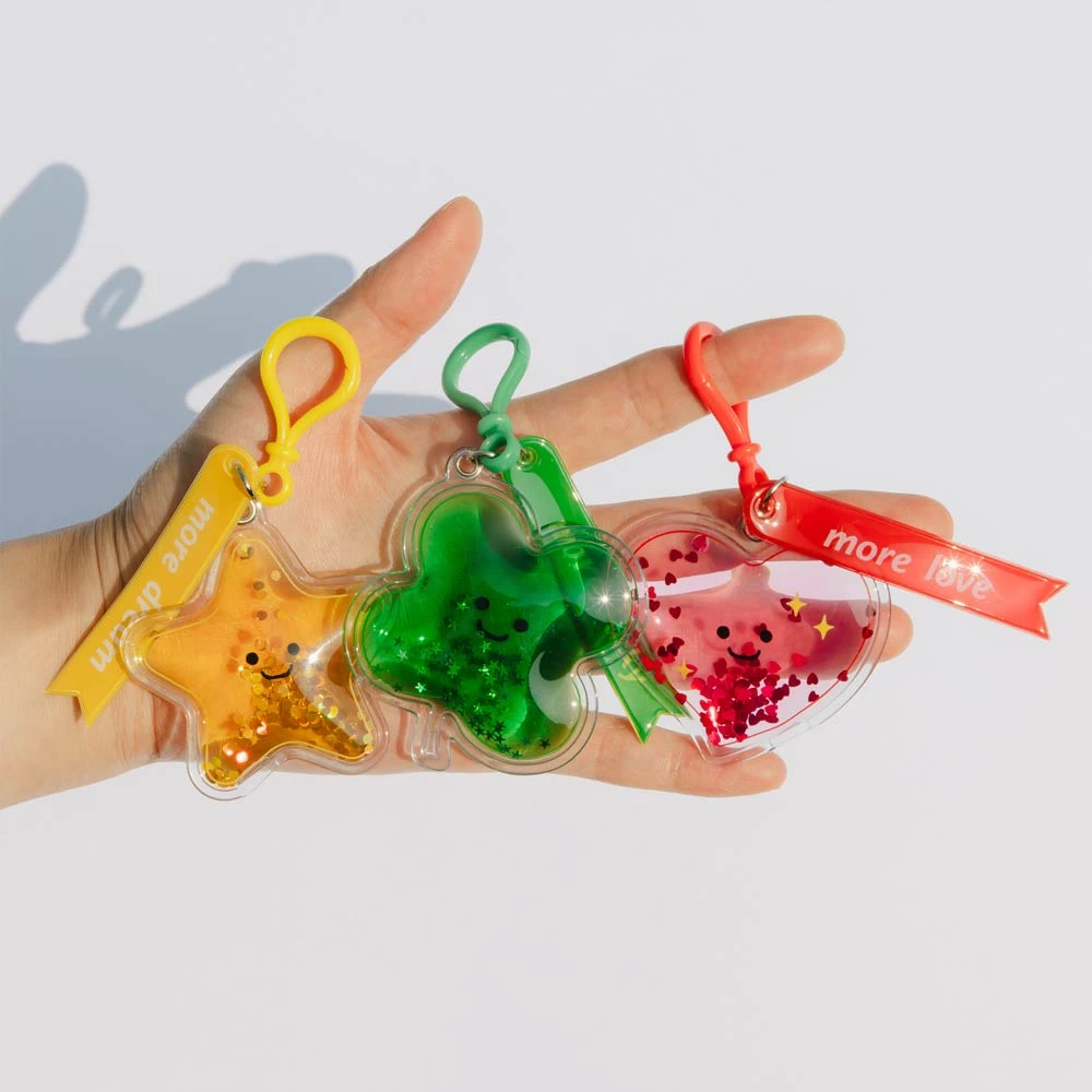 Dailylike Squishy Glitter Water Keyring Keychain
