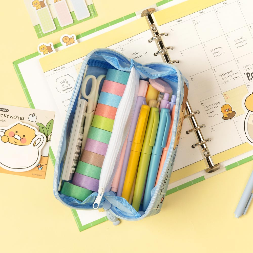 Adorable Choonsik Partition Zipper Pouch | Cute & Functional