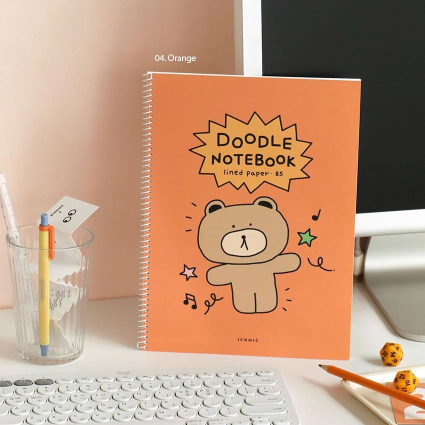 Iconic Doodle B5 Spiral Lined Notebook | Spark Creativity