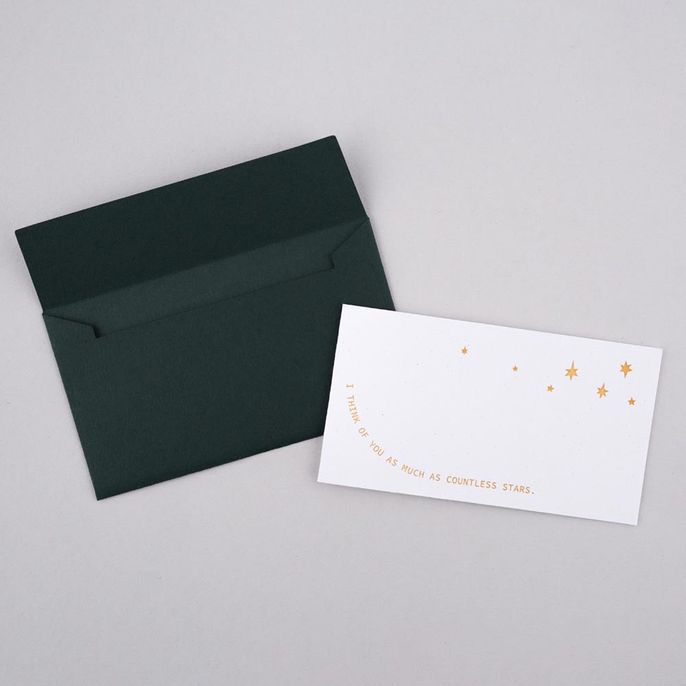 Letterpress Mini Card And Envelope Set - Gifts & Small Notes