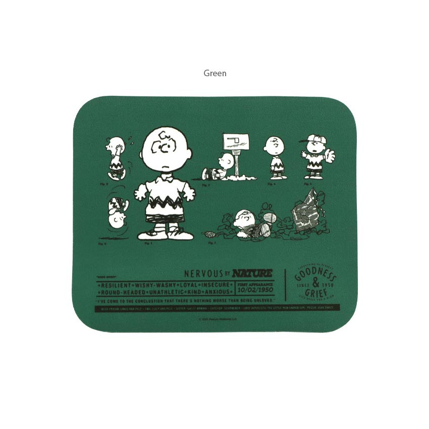 Snoopy Mouse Pad - 75 Years of Peanuts - Cute Neoprene Mat