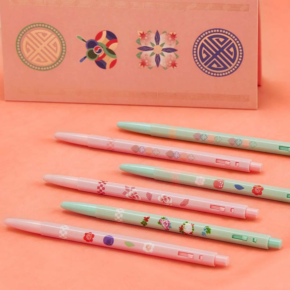 Bojagi Pen Set: Korean Royal Style Pens by Monami x Danha