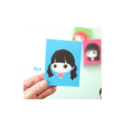 2young Cute girl folding sticky memo note set- fallindesign