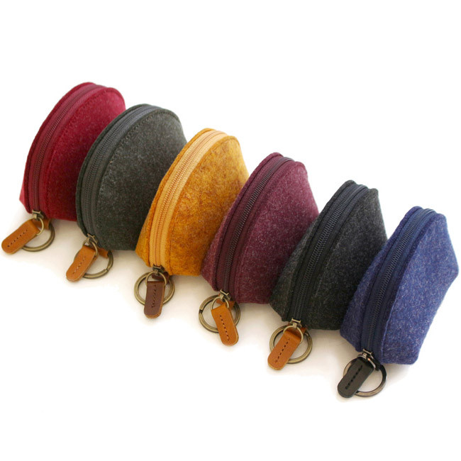 Indigo The Basic felt coin zipper pouch case ver.3 - fallindesign