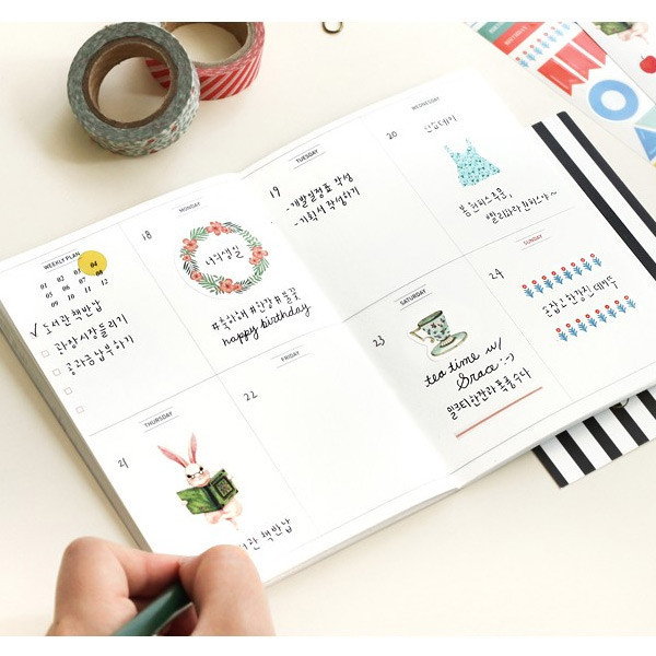 Iconic Diary deco sticker set 9 sheets in one set ver.6 - fallindesign