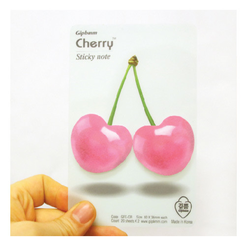 Gipbmm Cherry sticky memo notes 20 sheets - fallindesign