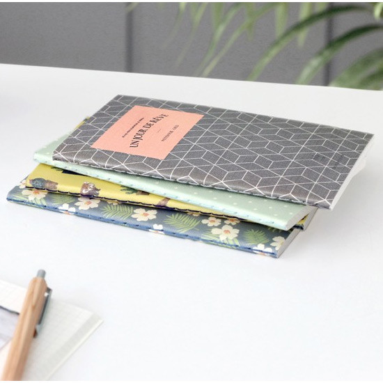 Iconic Pocket thread stitching small grid notebook - fallindesign