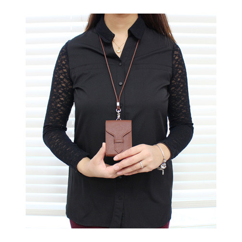 HLounge ID and name card case with neck strap - Fallindesign