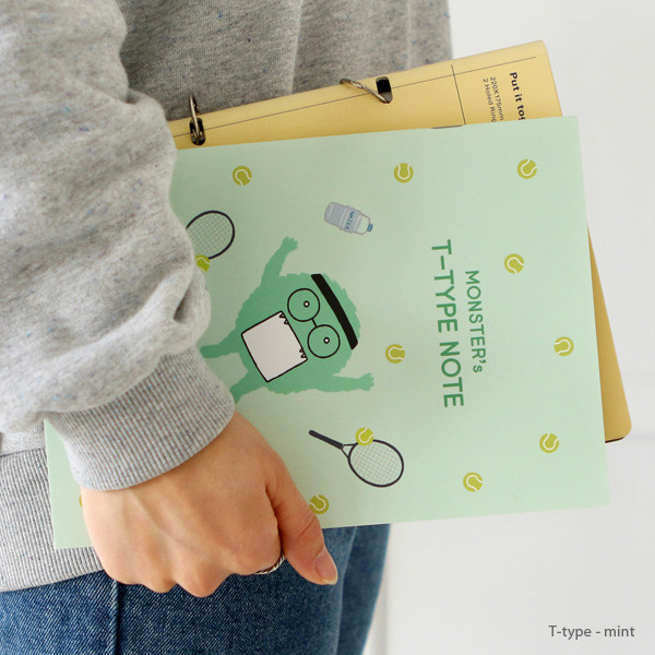 Indigo Monster illustration t-type notebook - fallindesign