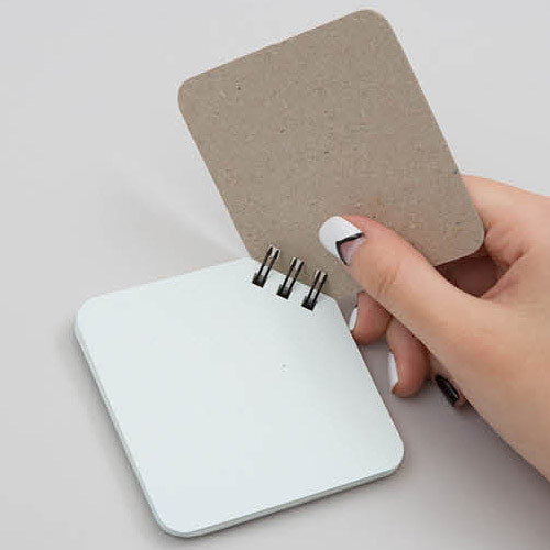 Corner mini spiral lined/Grid notepad notebook - fallindesign