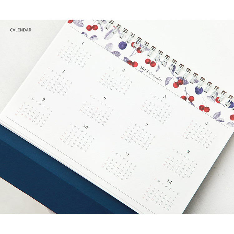 With alice 2018 Rim illustration spiral bound desk calendar