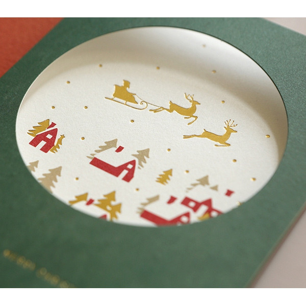 Dailylike Christmas illustration folding message card - fallindesign