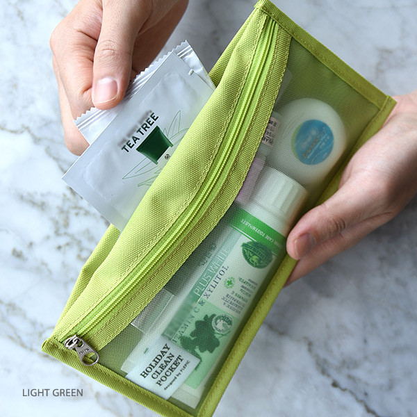 Play obje Holiday travel toiletry clean pocket mesh pouch - fallindesign