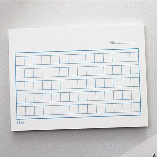 MINGSMANGS Classic blue squared manuscript paper sticky memo note