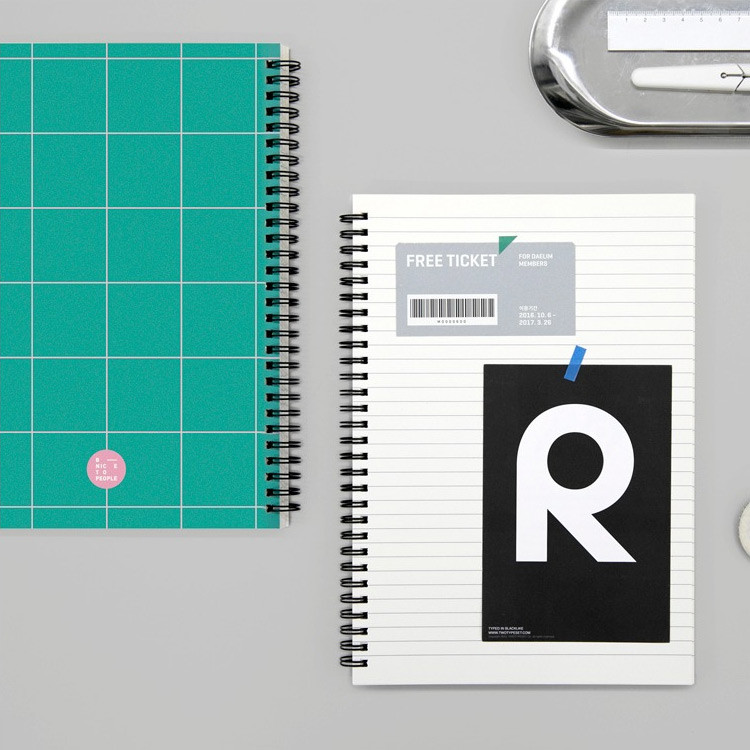 BNTP Nice two color spiral lined notebook - Fallindesign.com