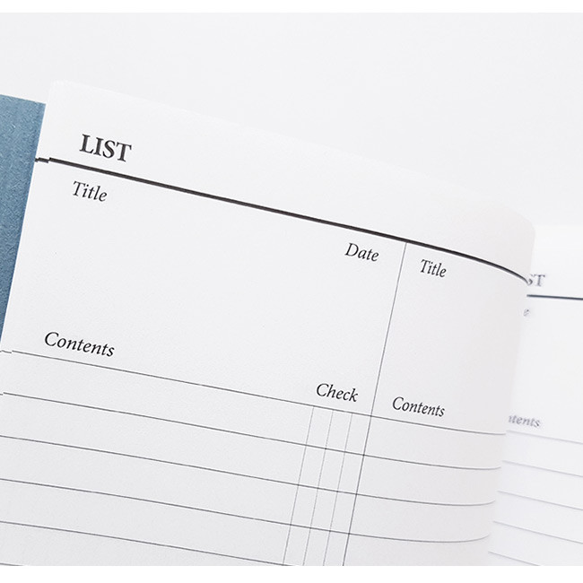 O-check Liste blue A6 size checklist notebook - fallindesign
