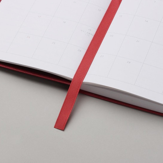 Dash and Dot 2019 Red bookmark small dated weekly planner