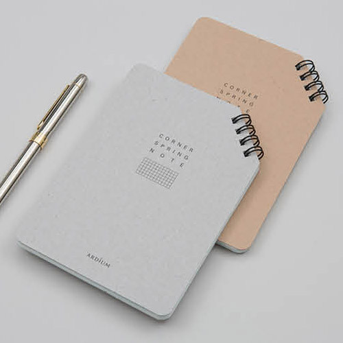 Ardium Corner medium spiral lined grid notebook fallindesign