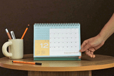 Iconic 2023 Monthly Guide Standing Flip Desk Calendar