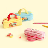 Say Cheese Fabric Flat Pencil Case: Cute & Compact Organizer