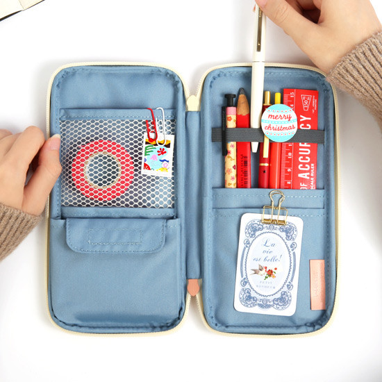 Monopoly Classy snap button pocket pencil case pouch