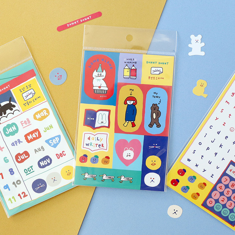 Rihoon Removable 14 sheets sticker set - Fallindesign