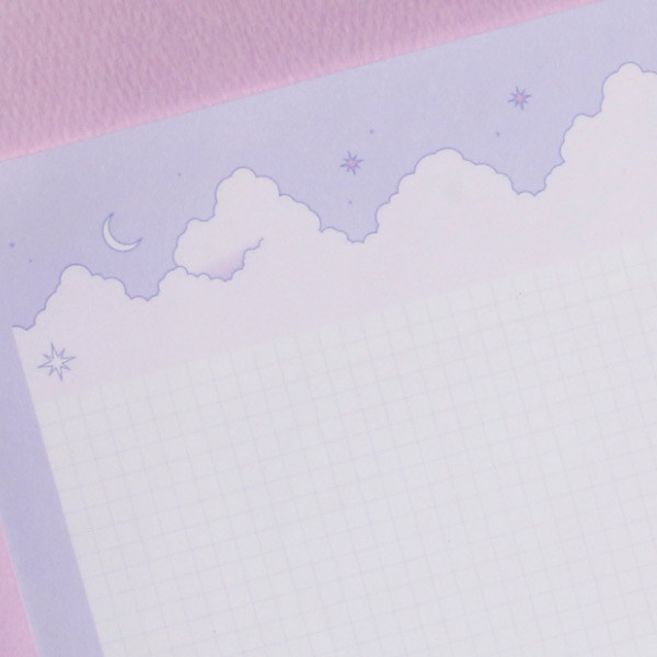 Cloud and Mountain B5 size grid notes memo notepad