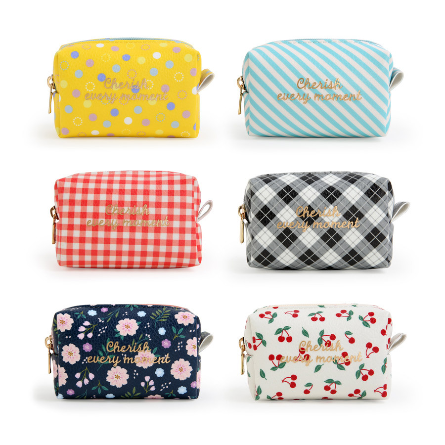 Byfulldesign Oxford multi pocket long zipper pouch