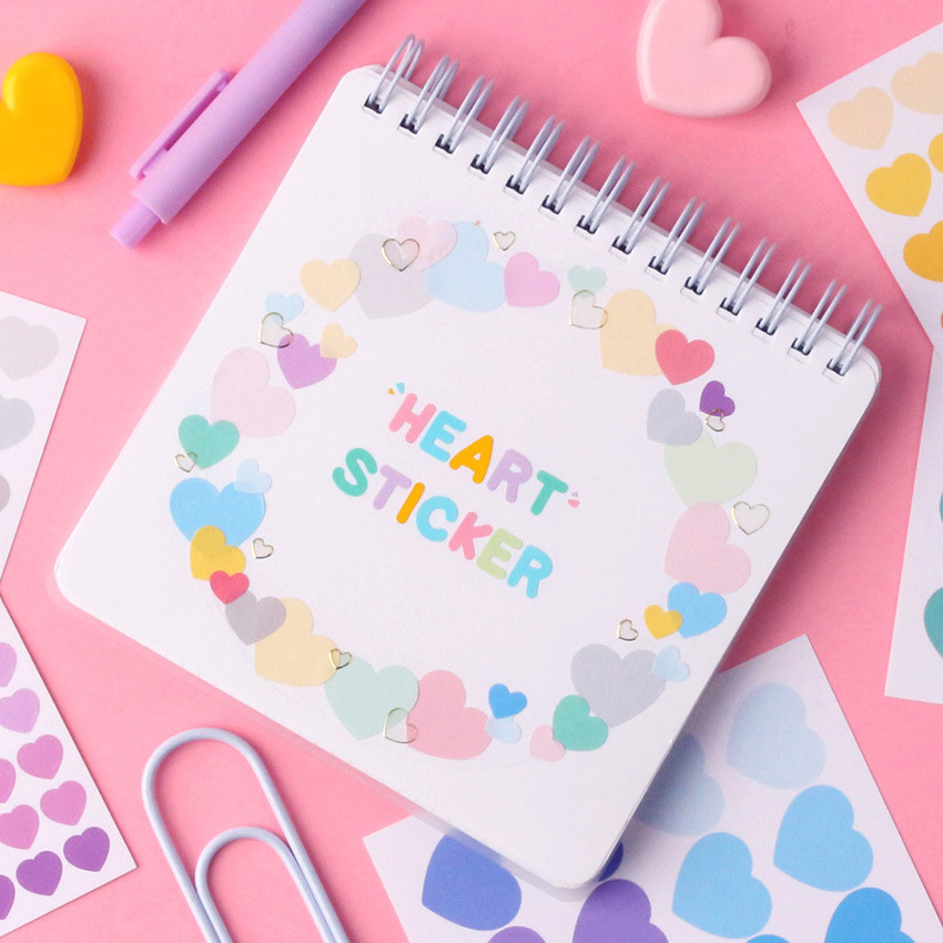 Wanna This Heart medium deco sticker set of 3 sheets