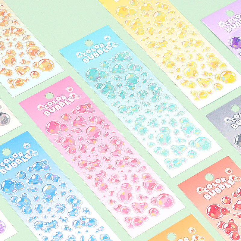 Bubble Bubble clear transparent deco sticker set - fallindesign